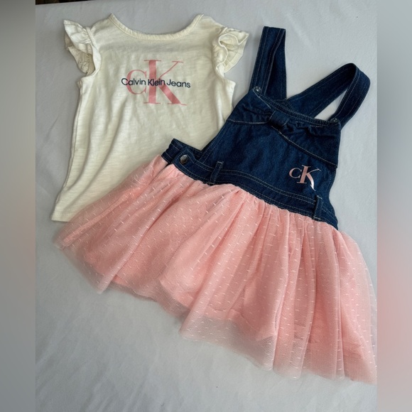 Calvin Klein Jeans | Dresses | Calvin Klein Girls 2 Pc Overall ...